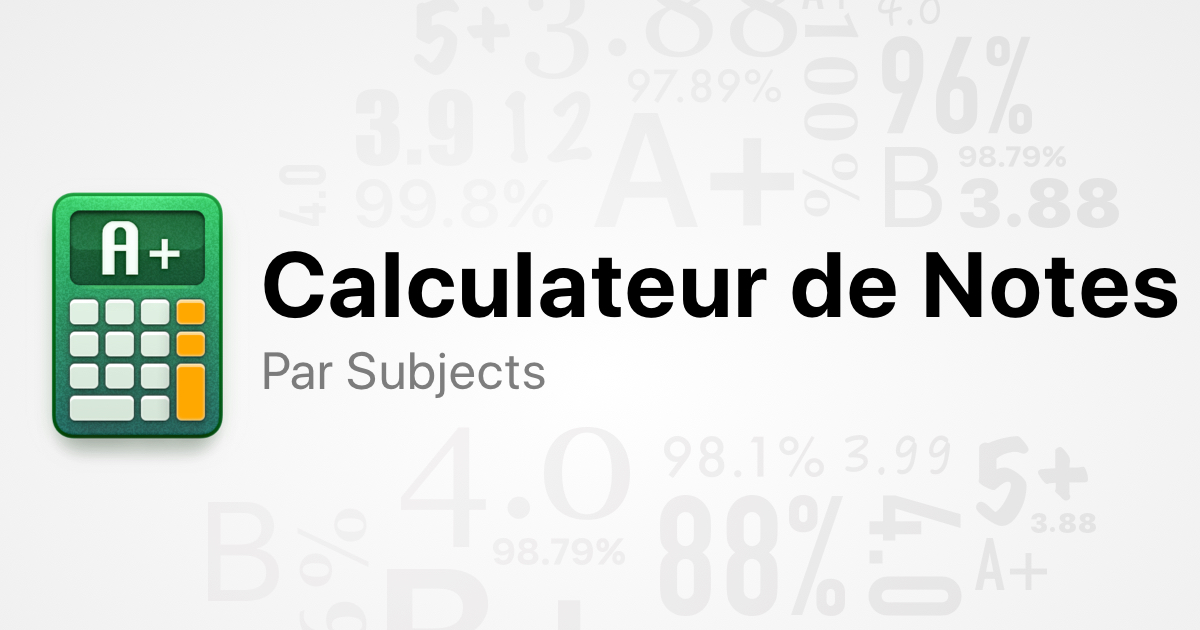 Calculateur de notes — calcul précis des notes et de la moyenne