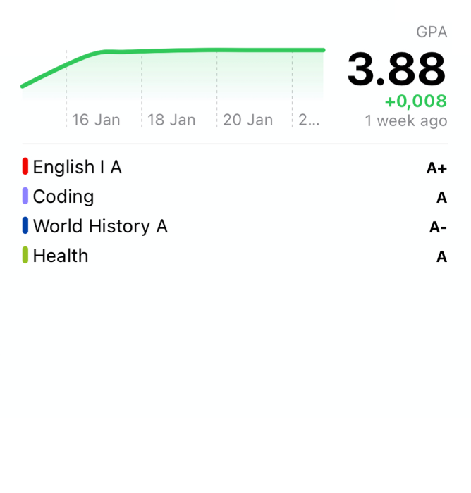 Subjects — student planner app for iPhone, iPad, and Mac